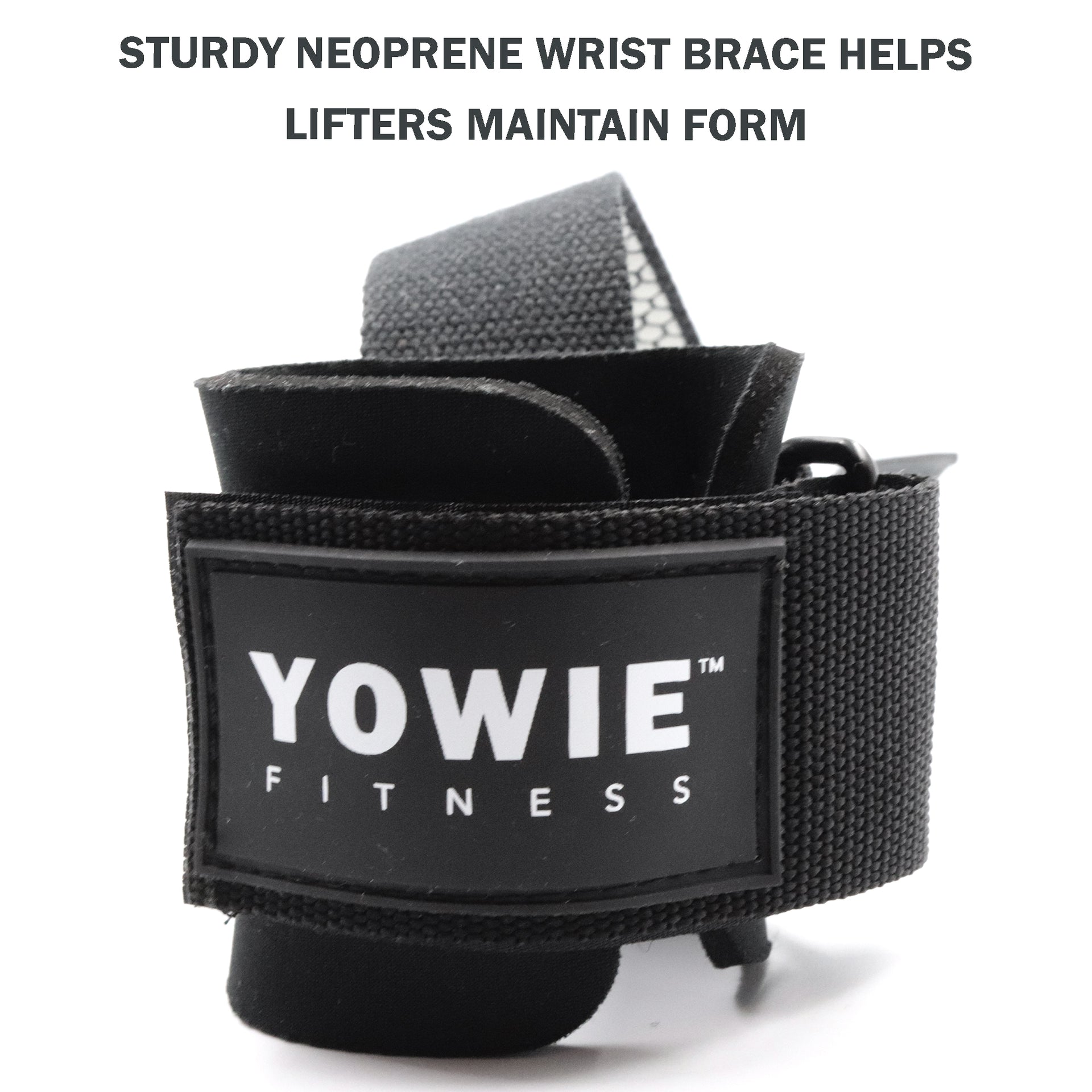 Lifting Wrist Wraps with Gel Strap - Black | Yowie