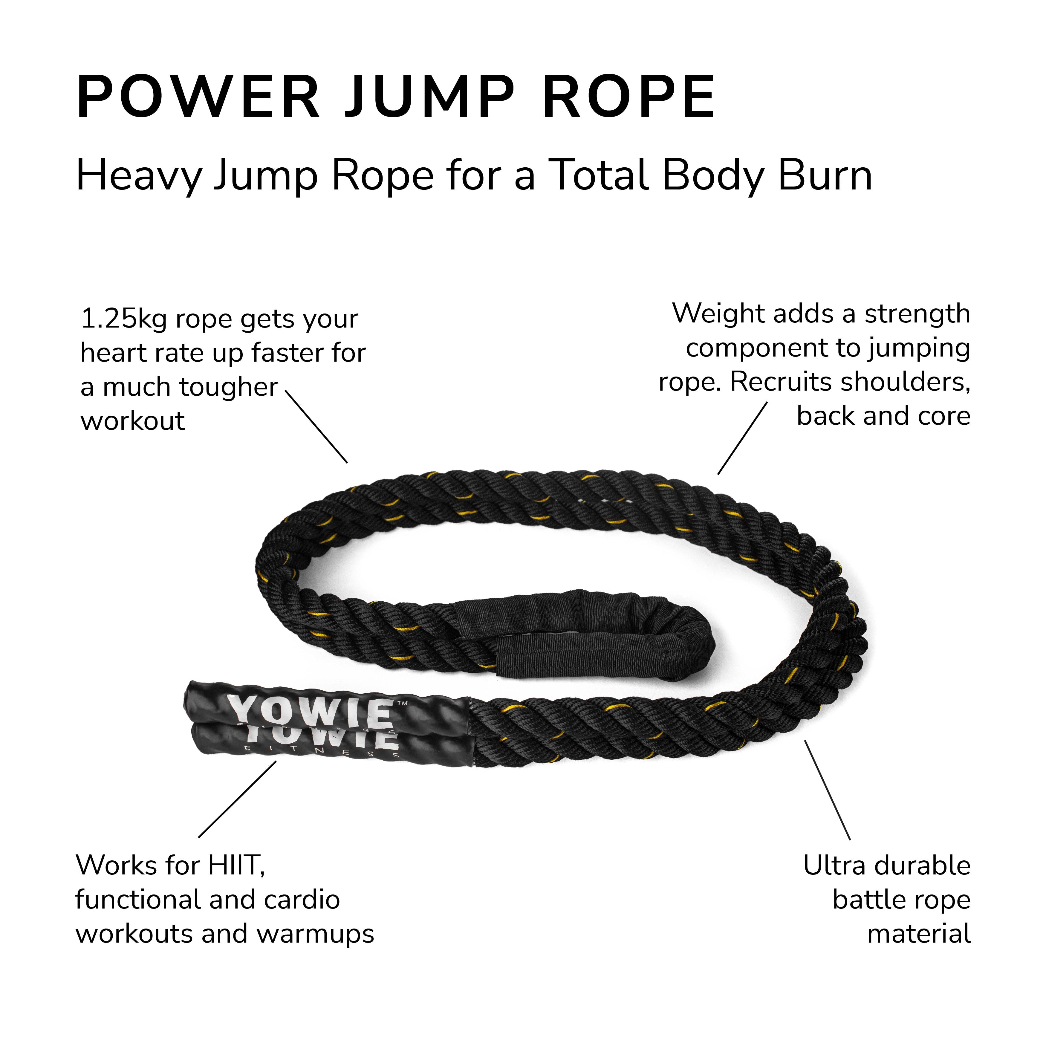 Power Jump Rope | 1.25kg Heavy Skipping Rope | Yowie